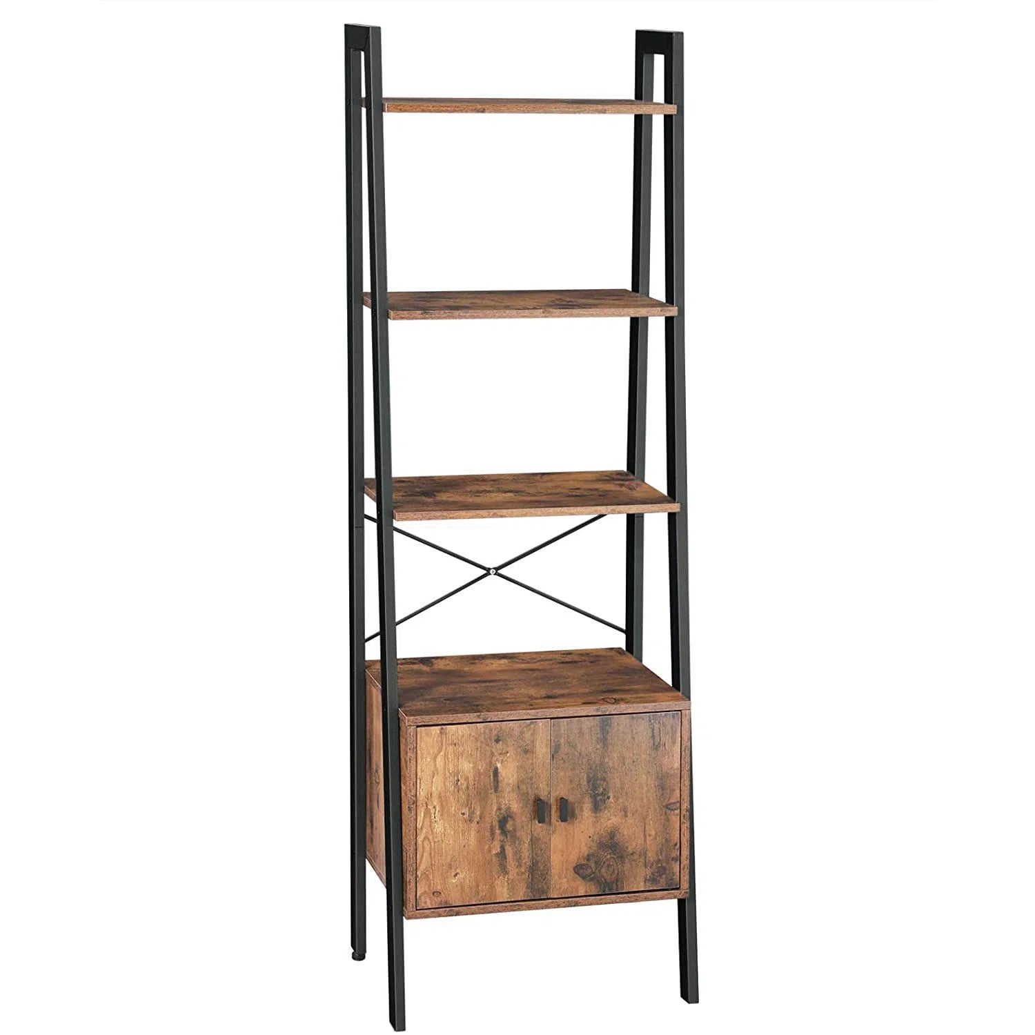 VASAGLE Rustikální úložná police 56 x 34 x 172 cm-Vashome.cz