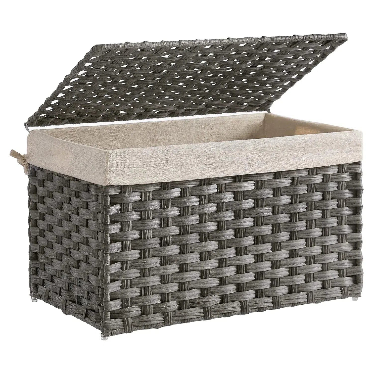 Úložný box v ratanovém stylu, úložný koš 65 L, šedý – Vashome.cz