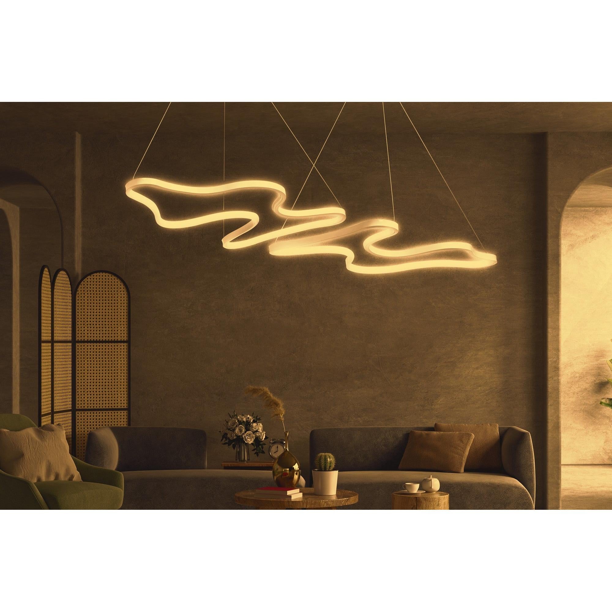 Závěsná lampa, Duple Artisan - White Body, Yellow Light – Vashome.cz